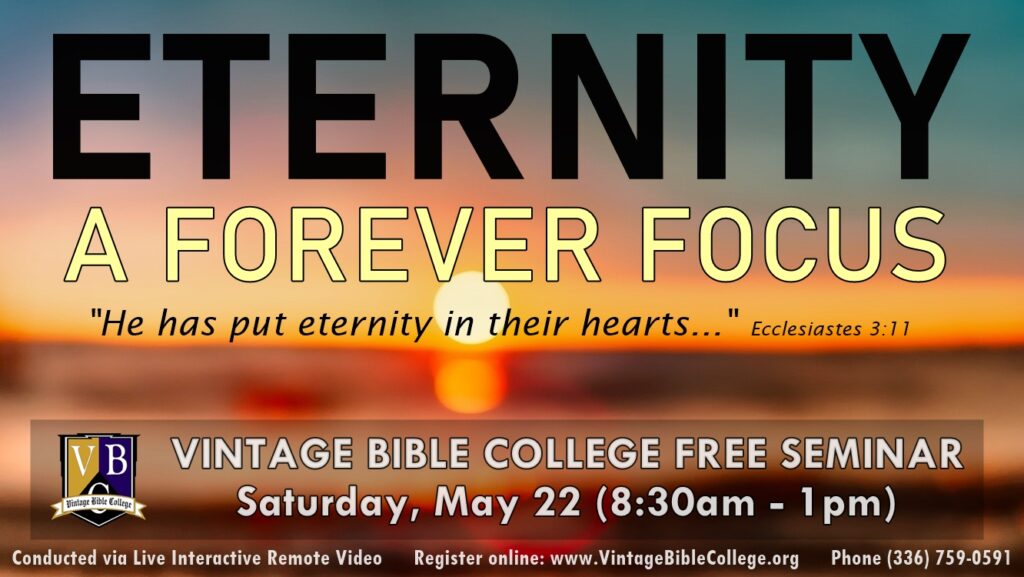Free Seminar - Vintage Bible College & Seminary